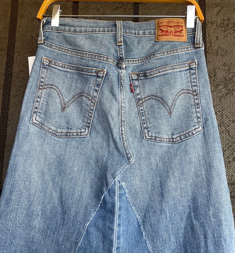 Remade Vintage Levis Denim Maxi Skirt size W 26 - Etsy