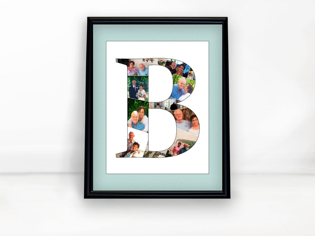 Carta de collage de fotos personalizada, impresión de arte de regalo de ...