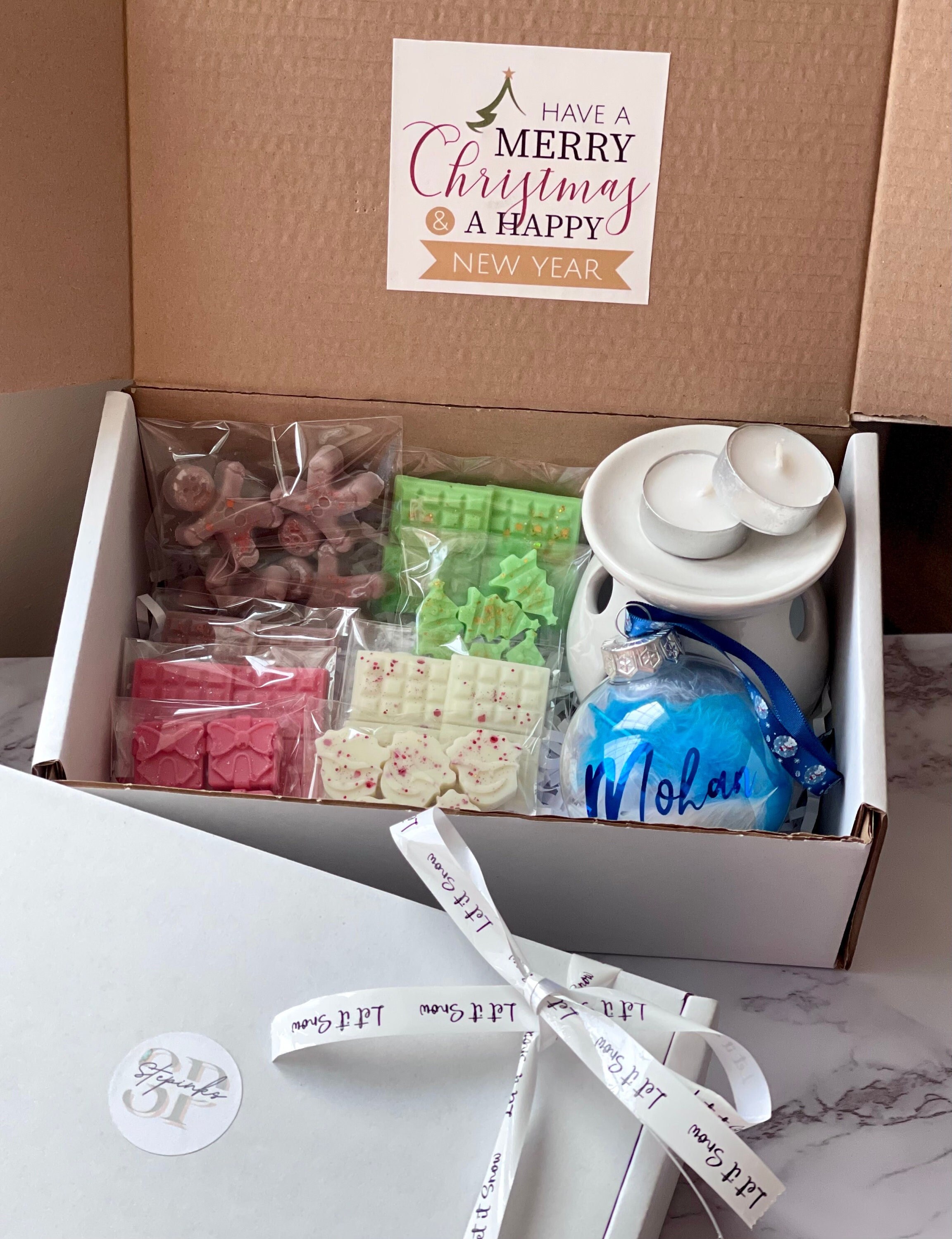 Christmas Wax Melt Gift Set With Bauble or Wax Burner - Etsy UK