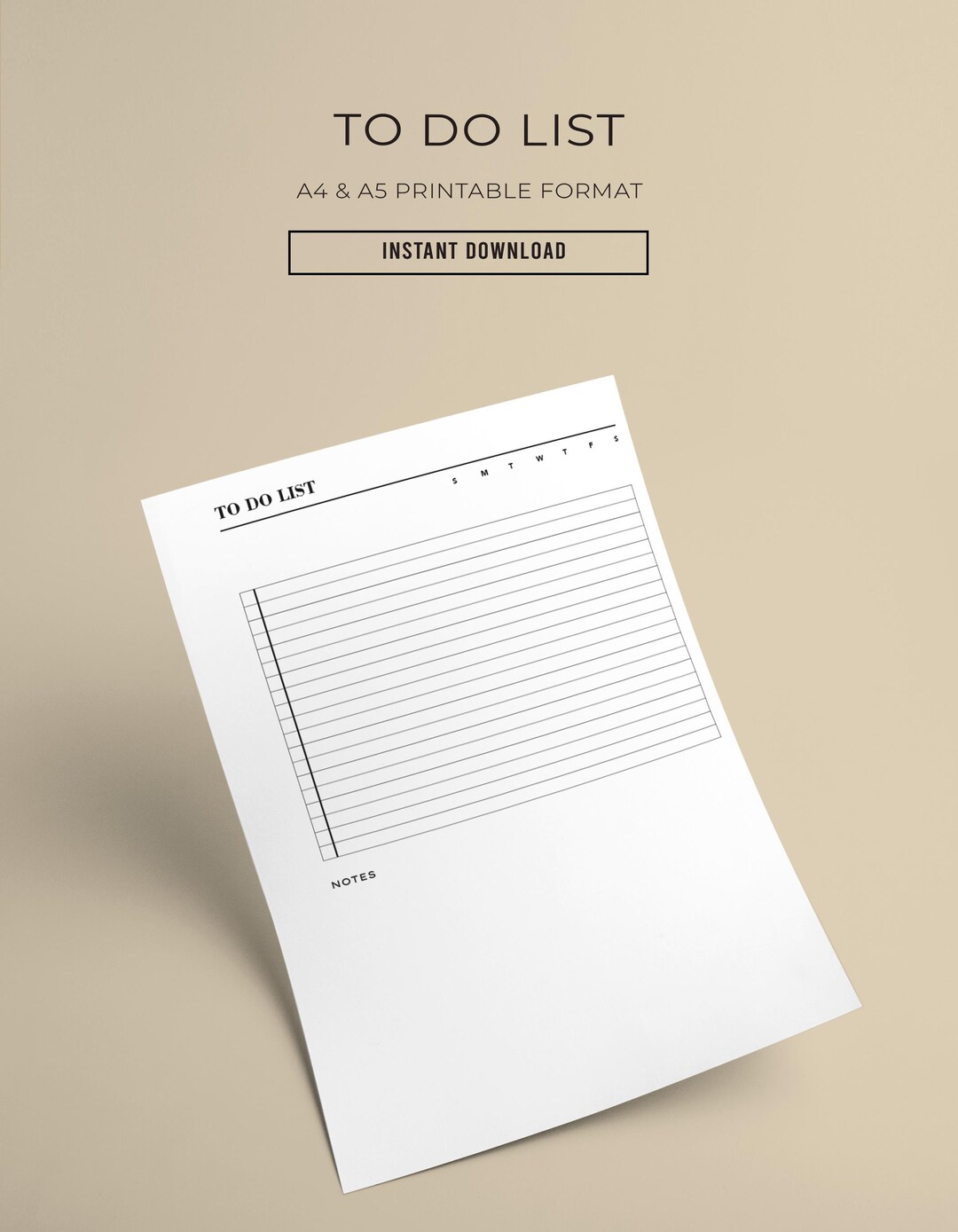To-do List Template Daily Task Tracker & Checklist Minimalist ...