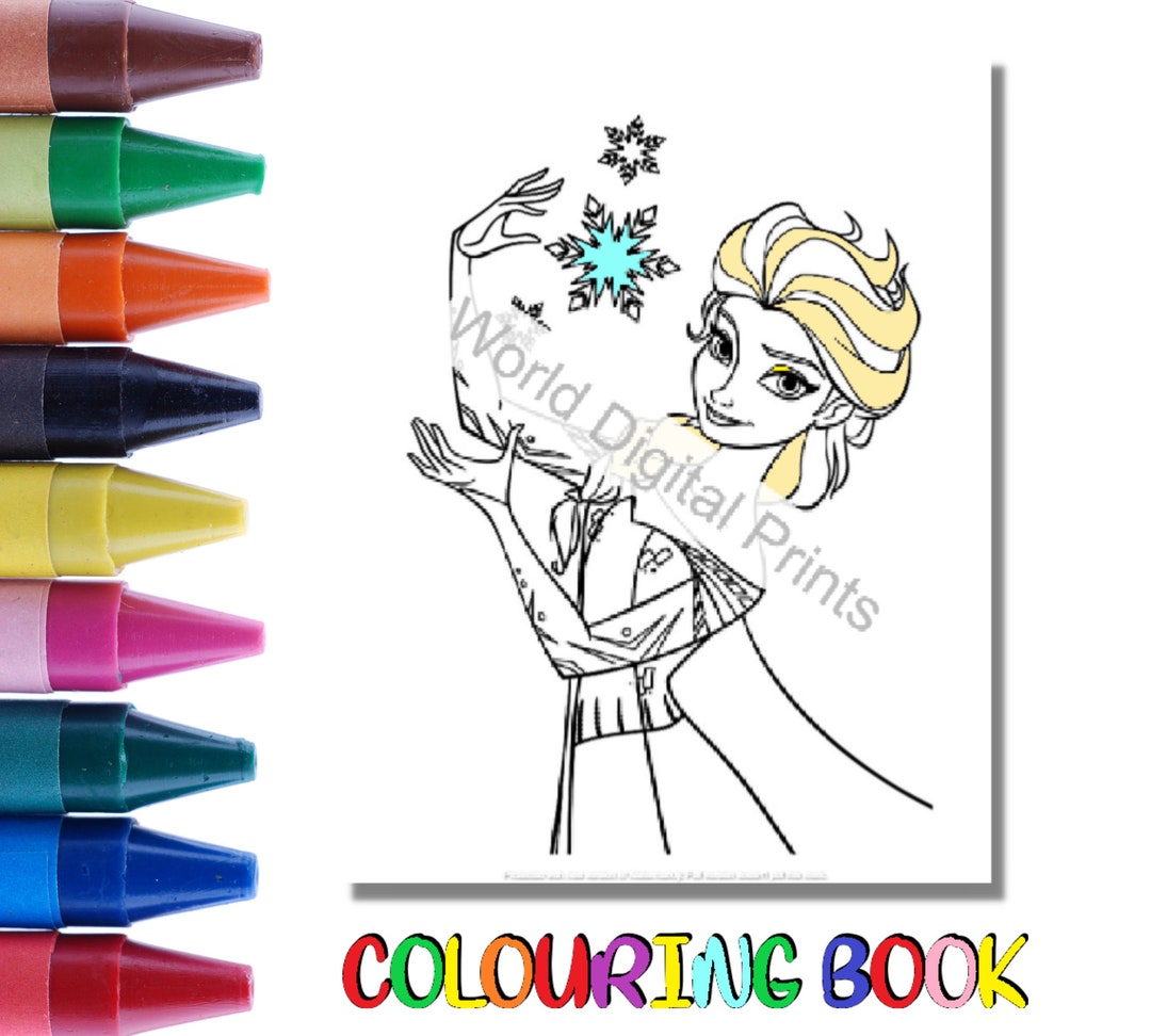 21 Elsa Frozen Coloring Pages, Frozen Elsa Coloring Book, Birthday ...