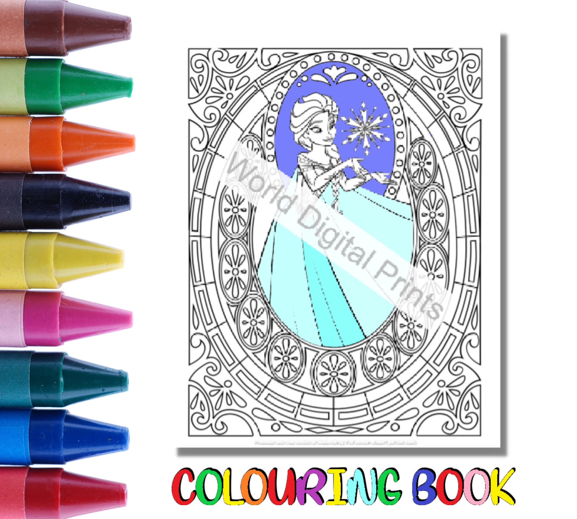 21 Elsa Frozen Coloring Pages, Frozen Elsa Coloring Book, Birthday ...