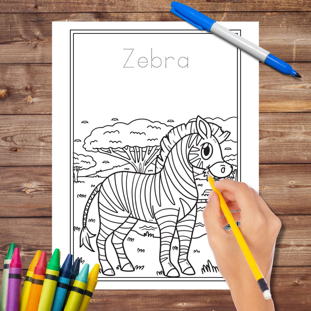 35 Safari Animals Coloring Book, Printable African Animal Coloring ...