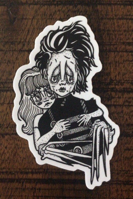 Edward Scissorhands Vinyl Sticker - Etsy
