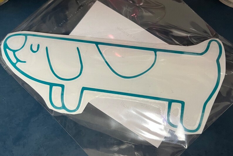 Long Dog Blue Dog Decal - Etsy Canada