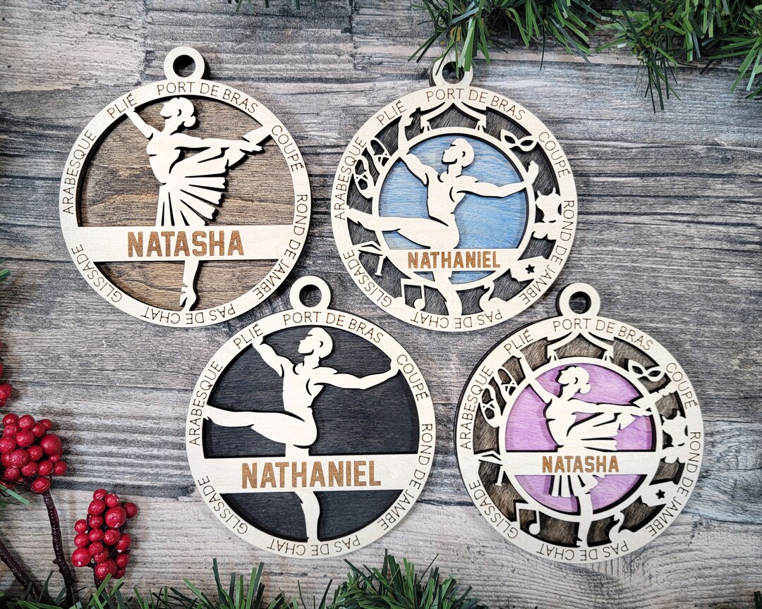 Personalized Dance Ballet Christmas Ornament, Wood Ornament, Christmas ...