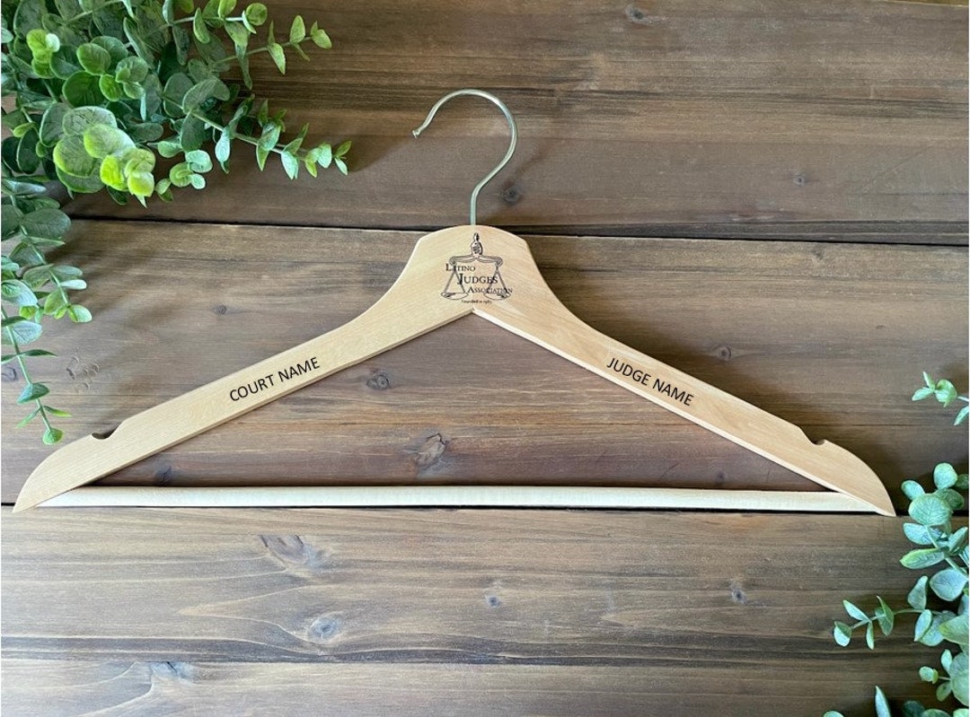 Personalized Judge Scale Hanger, Wood Hanger, Judge Robe Hanger, Gift ...