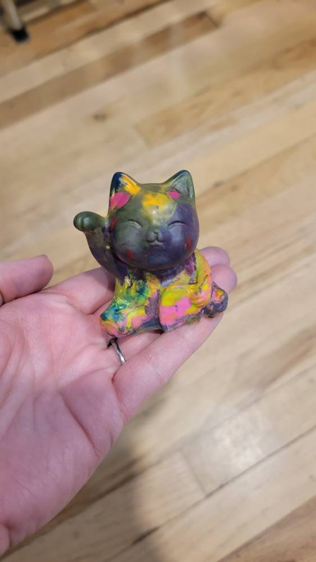 3D Kitty Crayons - Lucky Cat Colorful Crayon, Kitten Cat Lover Gift ...