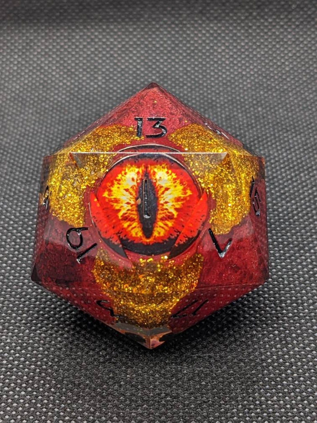 Smaug Dragoneye Geode D20, 55mm - Etsy