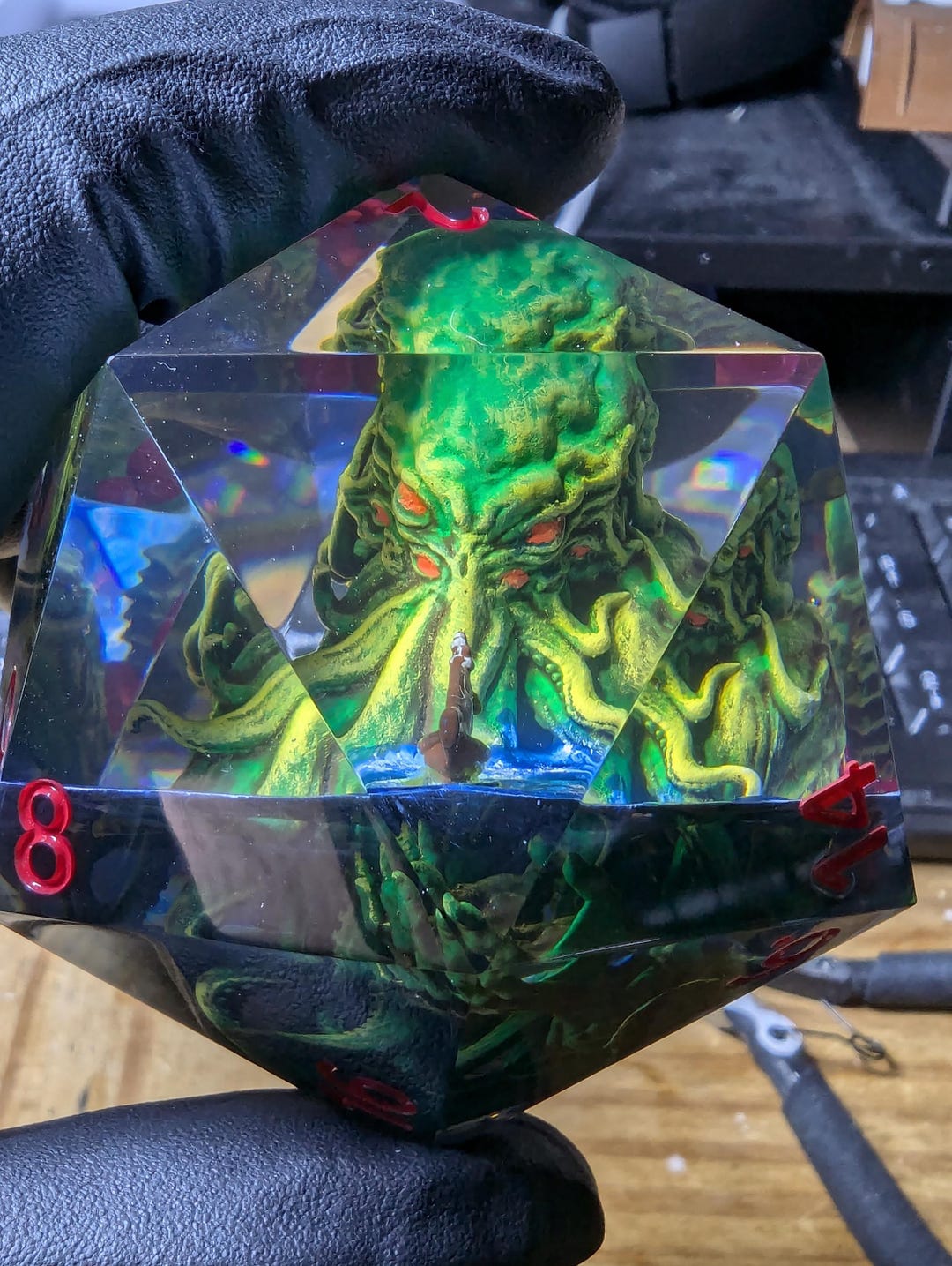 Cthulhu Emerges From the Sea, 75mm D20 - Etsy
