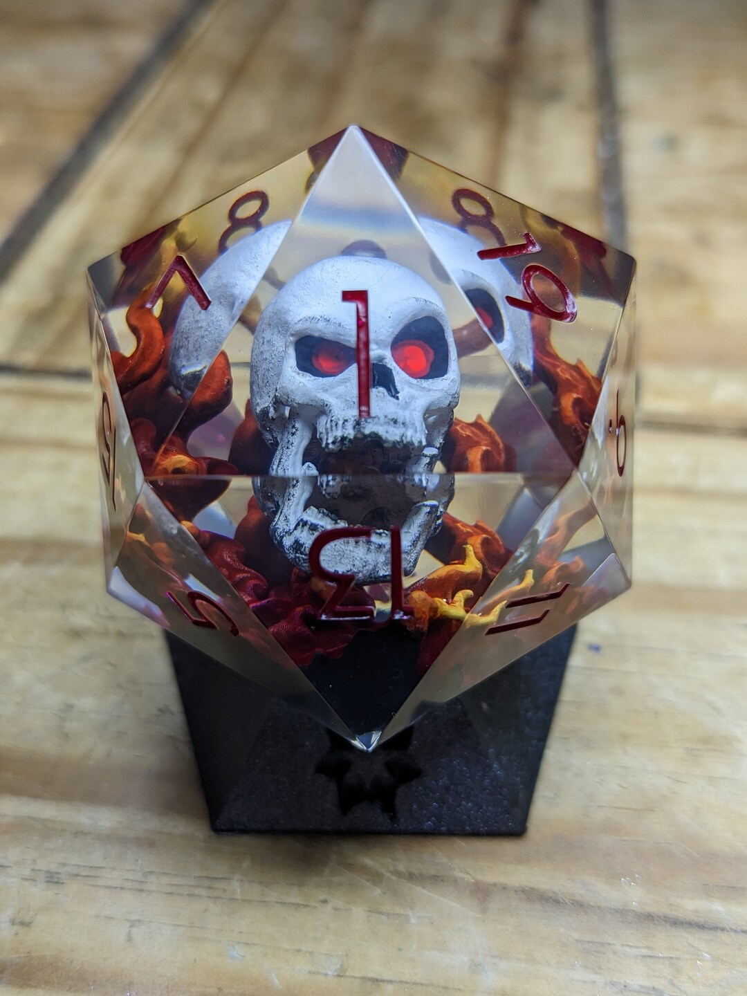 Flaming Skull D20 55mm - Etsy