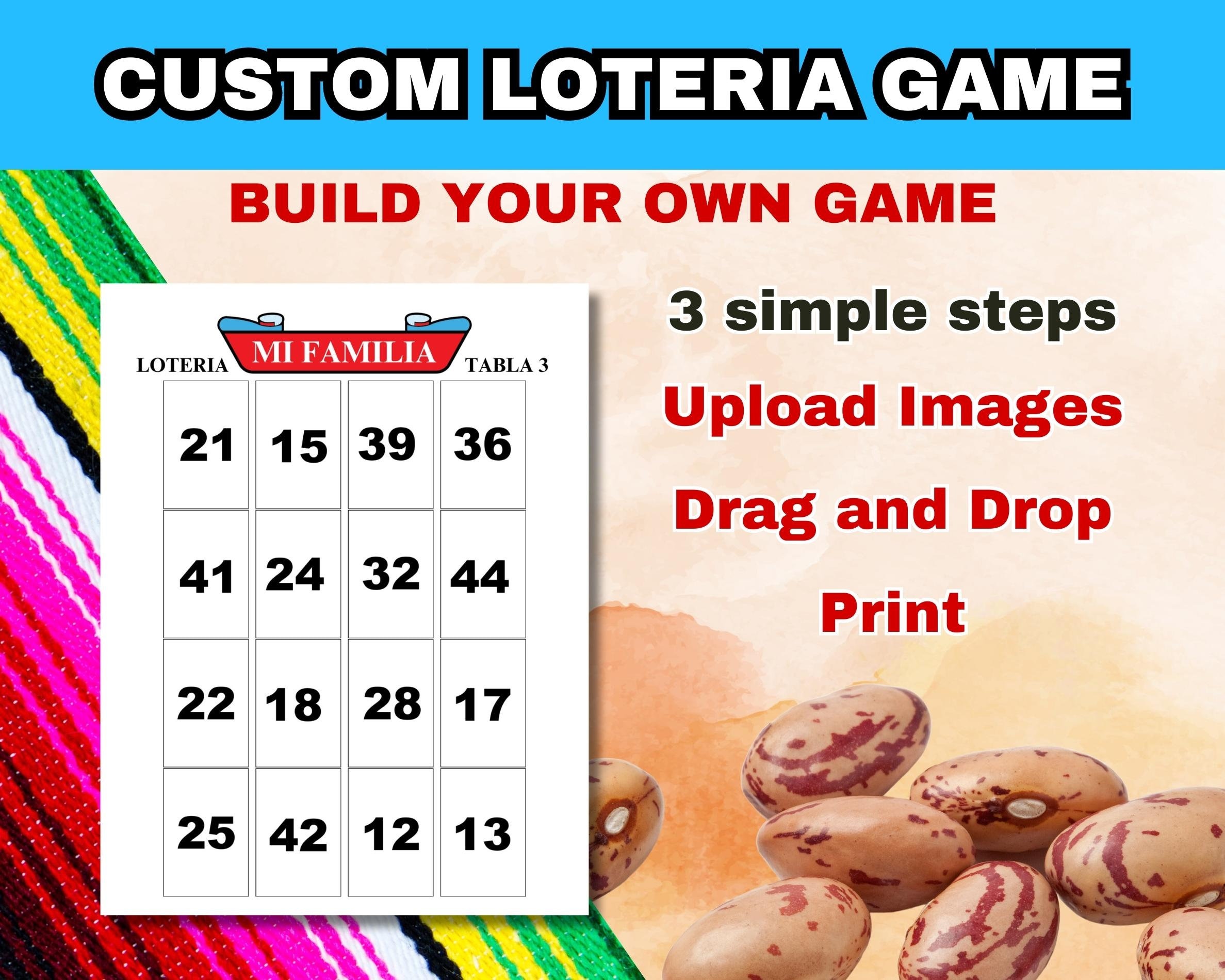 Build Your Own Custom Loteria Game Bingo Game - Etsy