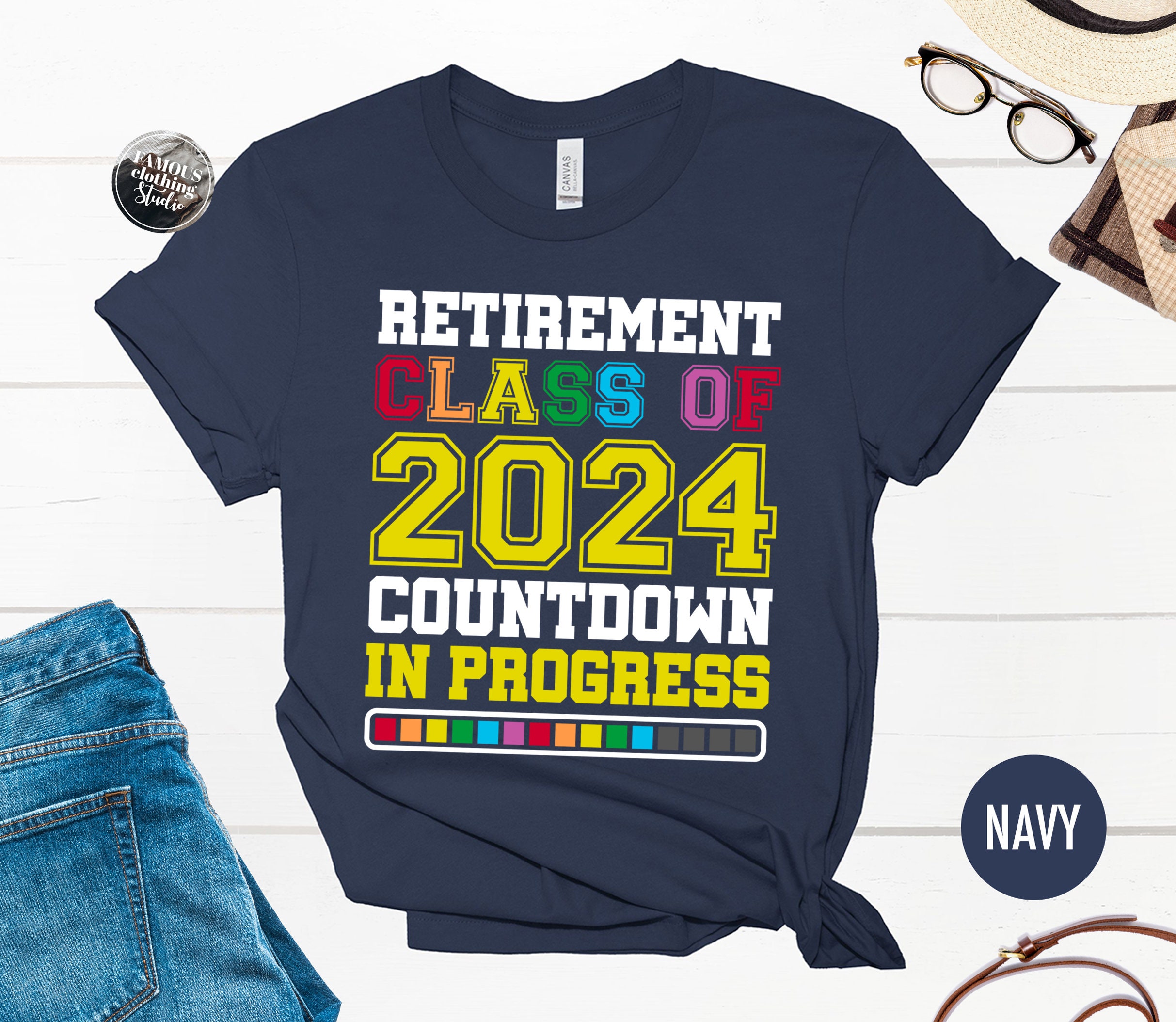 Retirement Class of 2024 Countdown in Progress Shirt, Teacher ...