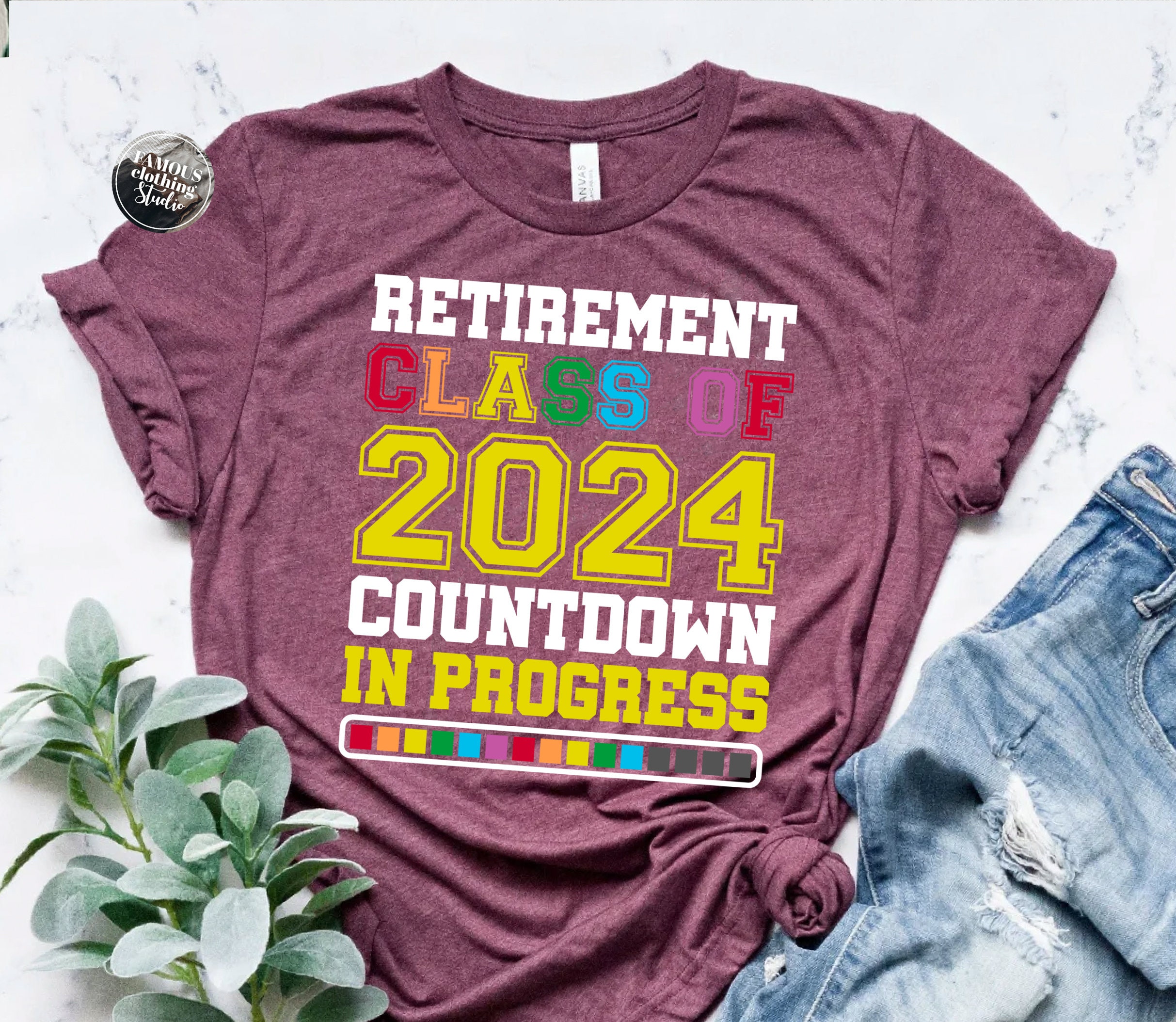 Retirement Class of 2024 Countdown in Progress Shirt, Teacher ...