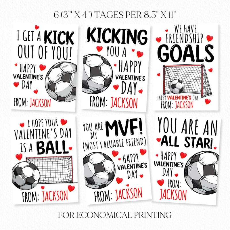 Soccer Valentine - Etsy