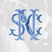 Custom Three Monogram Initial Letters, Three Monogram for Crest Design ...