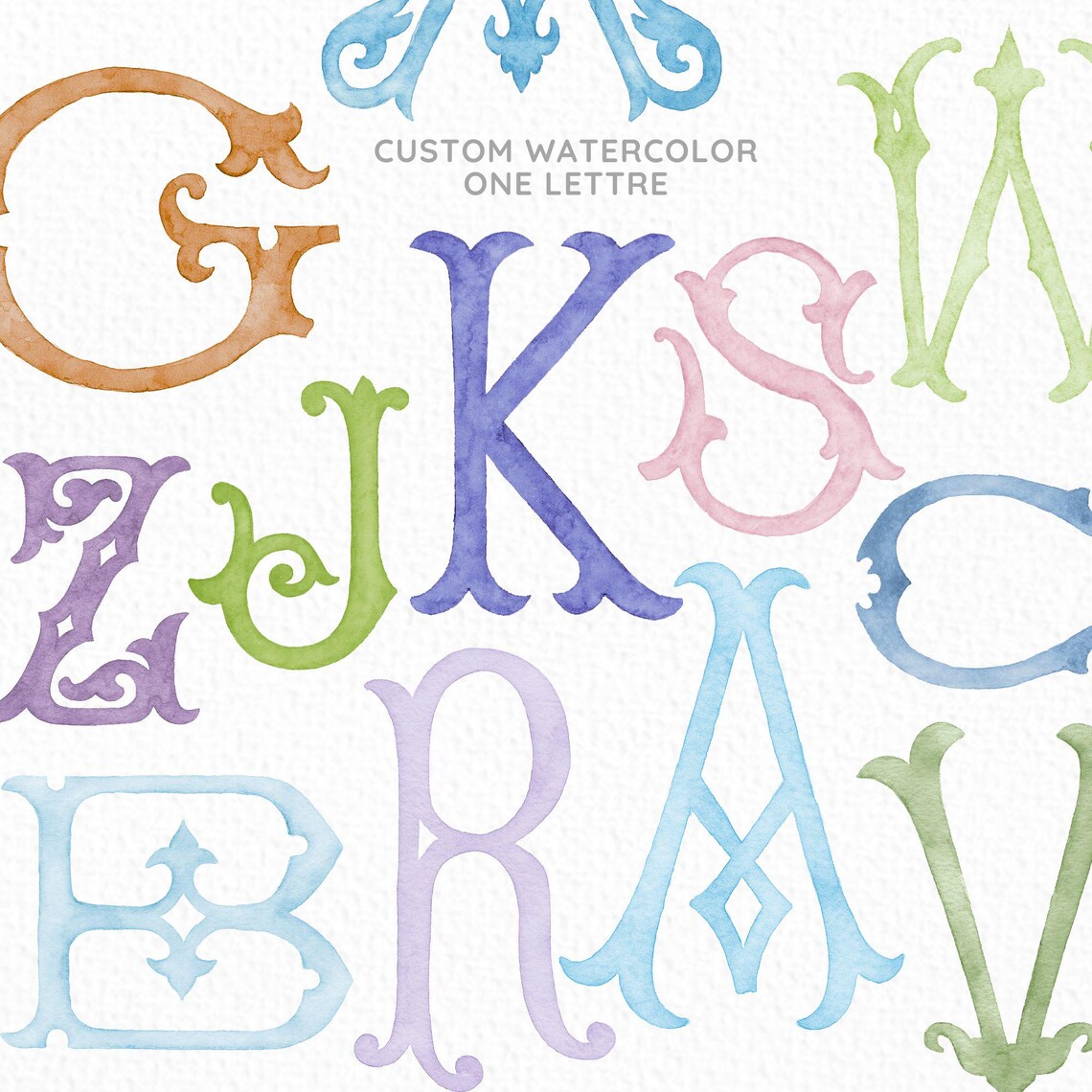 Custom Monogram One Letter, Monogram for Crest Design, Wedding Monogram ...