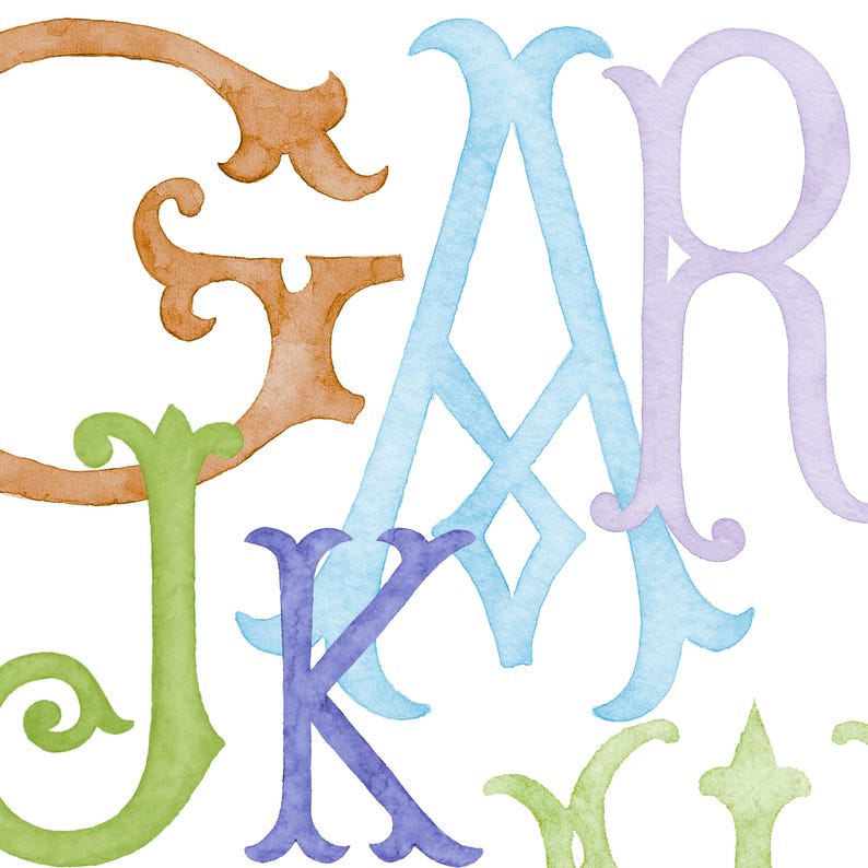 Custom Monogram One Letter, Monogram for Crest Design, Wedding Monogram ...