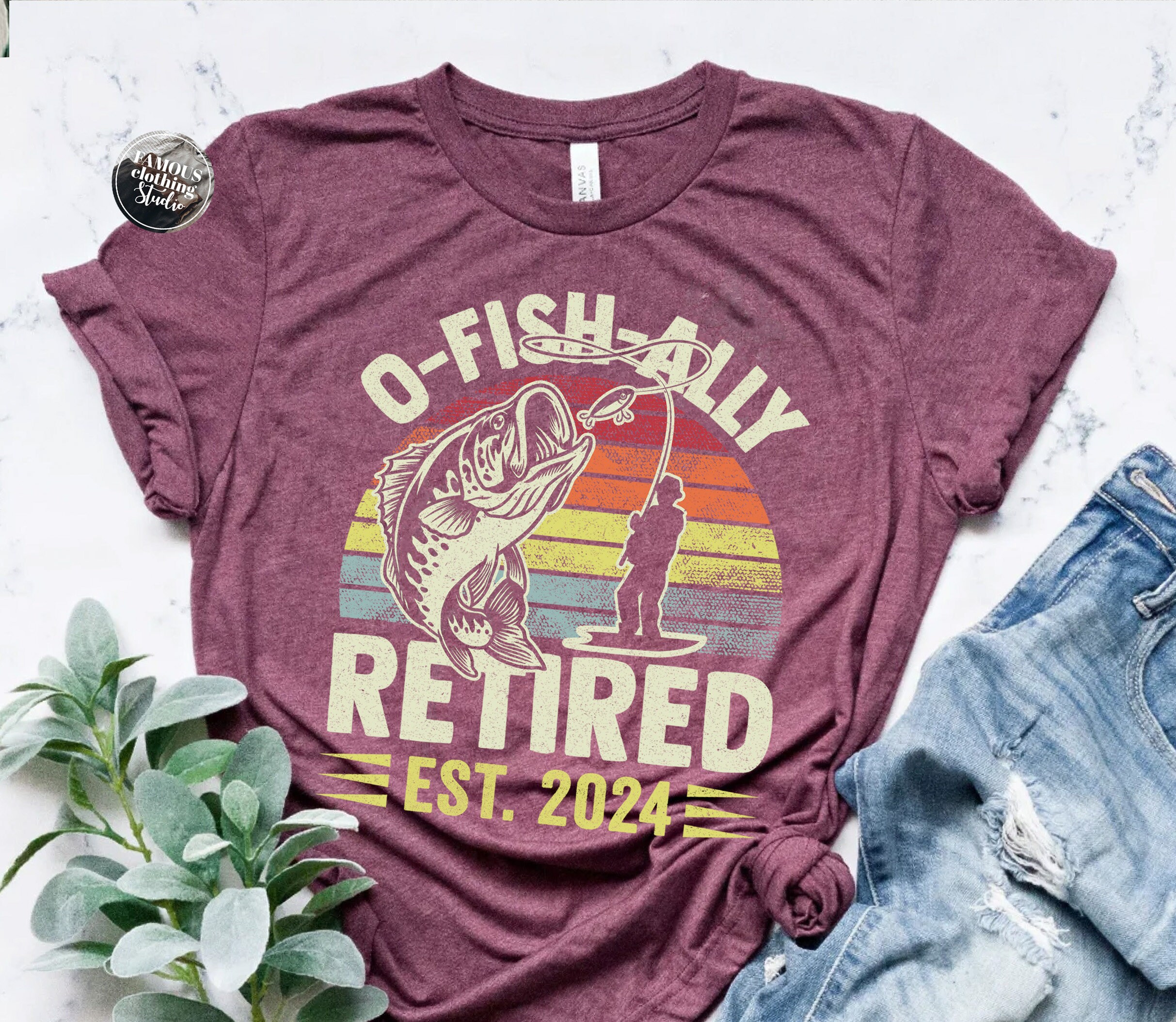 O-fish-ally Retired Since 2024, Fishing Retirement 2024 Shirt ...