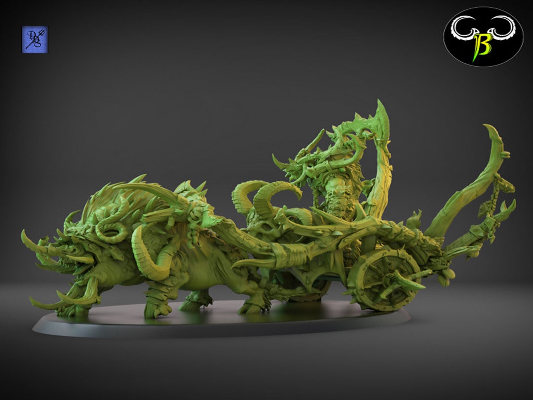 Savage Warlord on Chariot by Clay Beast Creations | Tabletop RPG ...