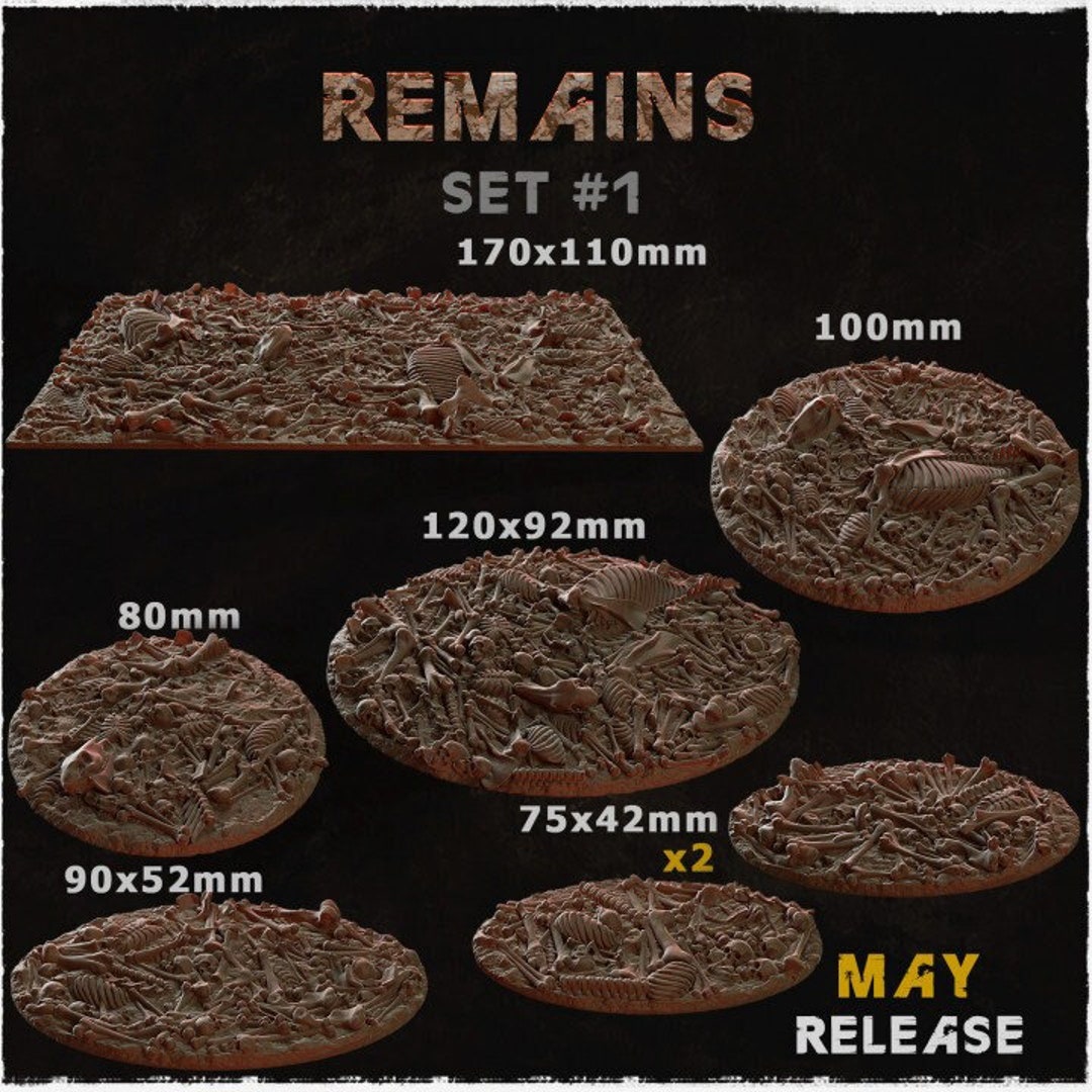 Remains (undead) | Miniature Bases | Zabavka Workshop | Tabletop RPG ...