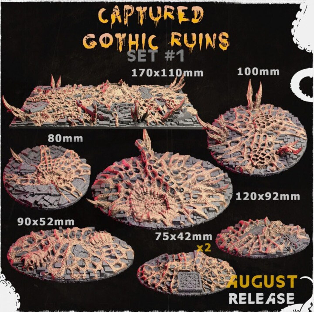 Captured Gothic Ruins | Miniature Bases | Zabavka Workshop | Tabletop ...
