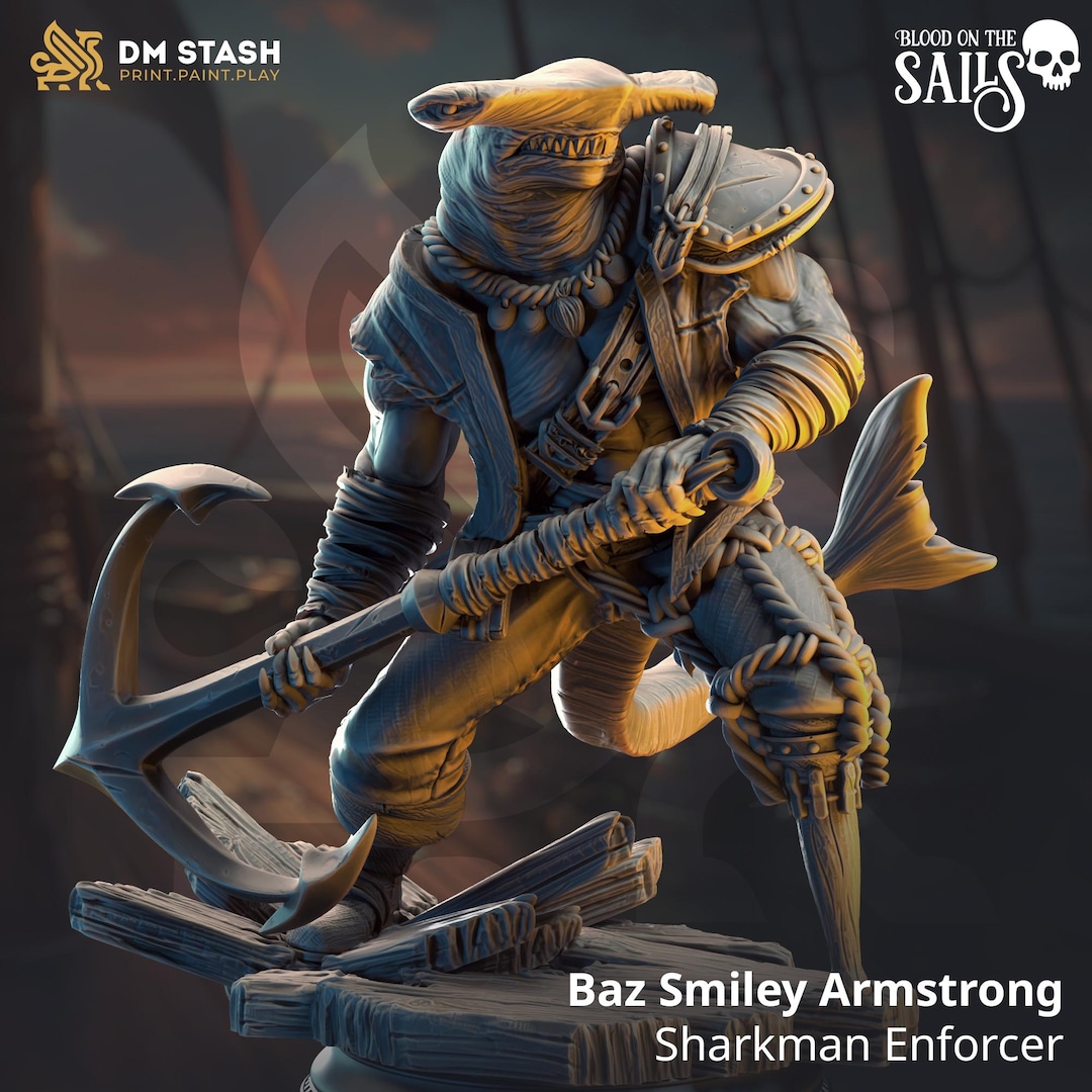 Baz “smiley” Armstrong – Sharkman Enforcer by DM Stash | D&D ...