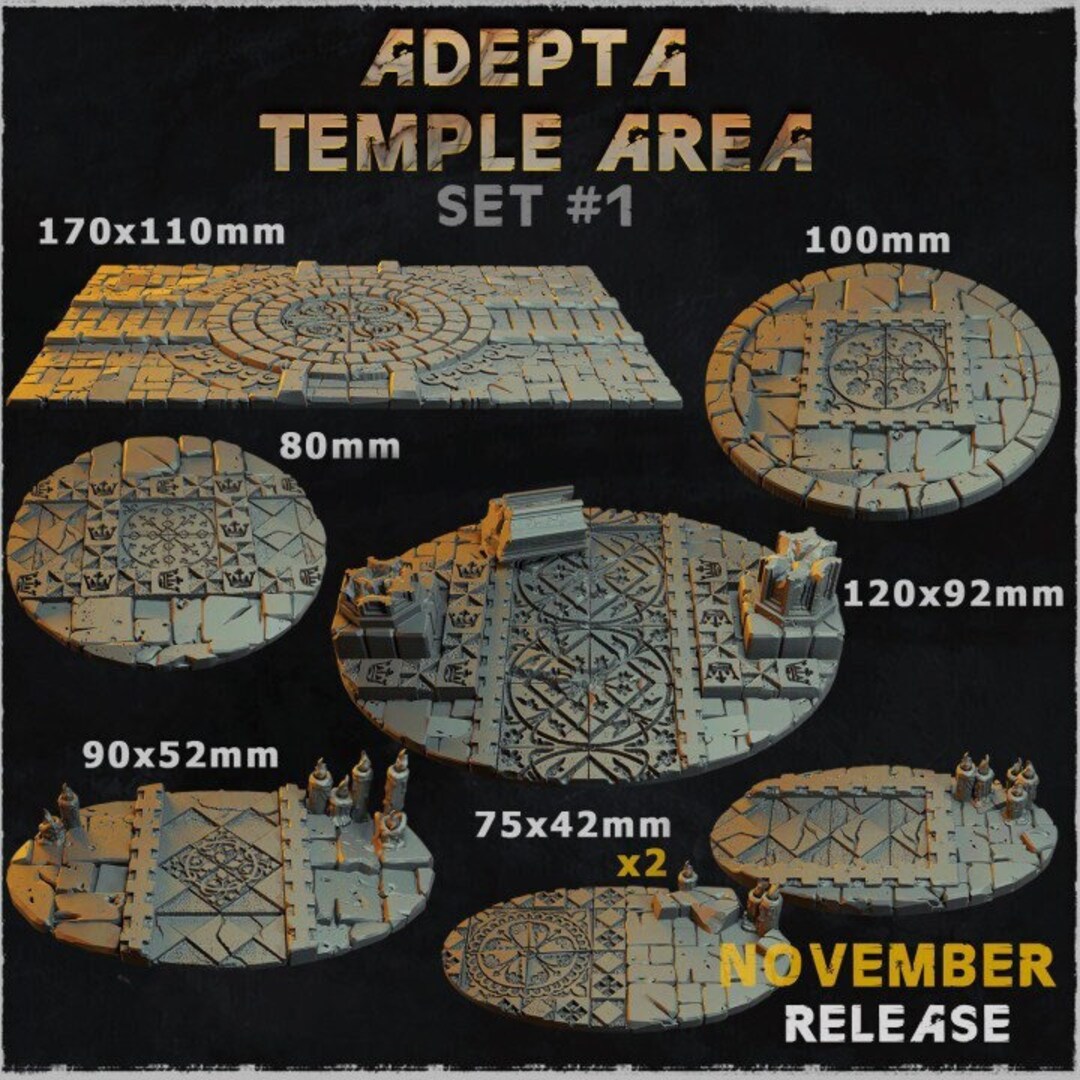 Adepta Temple Area | Miniature Bases | Zabavka Workshop | Tabletop RPG ...