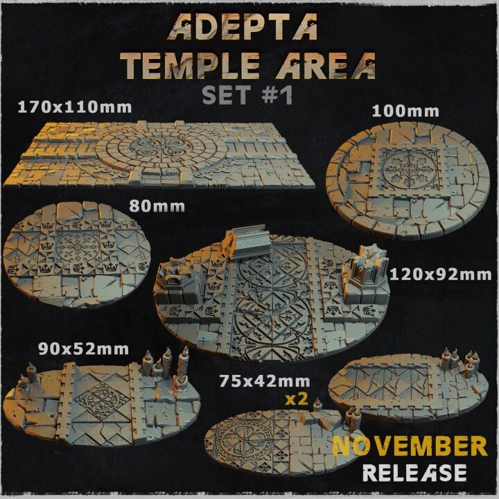Adepta Temple Area | Miniature Bases | Zabavka Workshop | Tabletop RPG ...