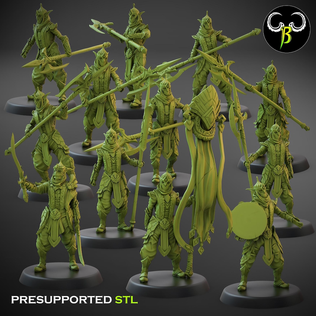 Dune Guards Halberd Squad by Clay Beast Creations | Tabletop RPG ...