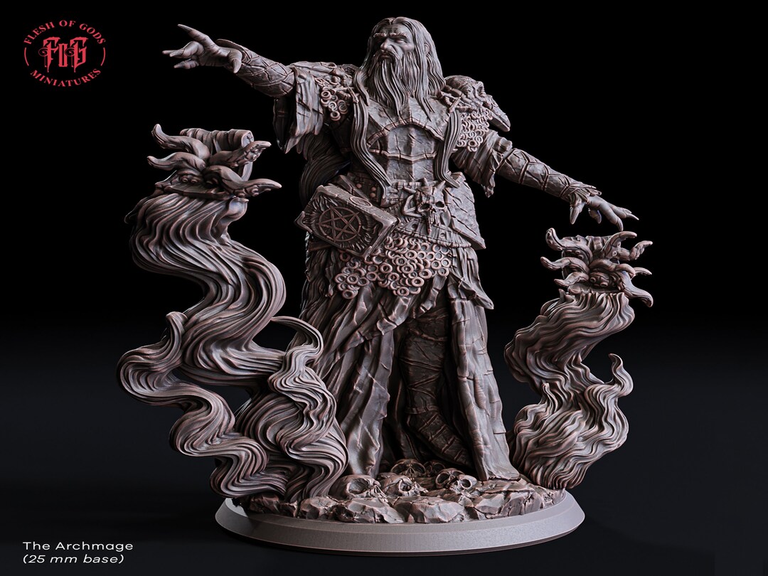 The Archmage by Flesh of Gods Human Wizard D&D Pathfinder - Etsy