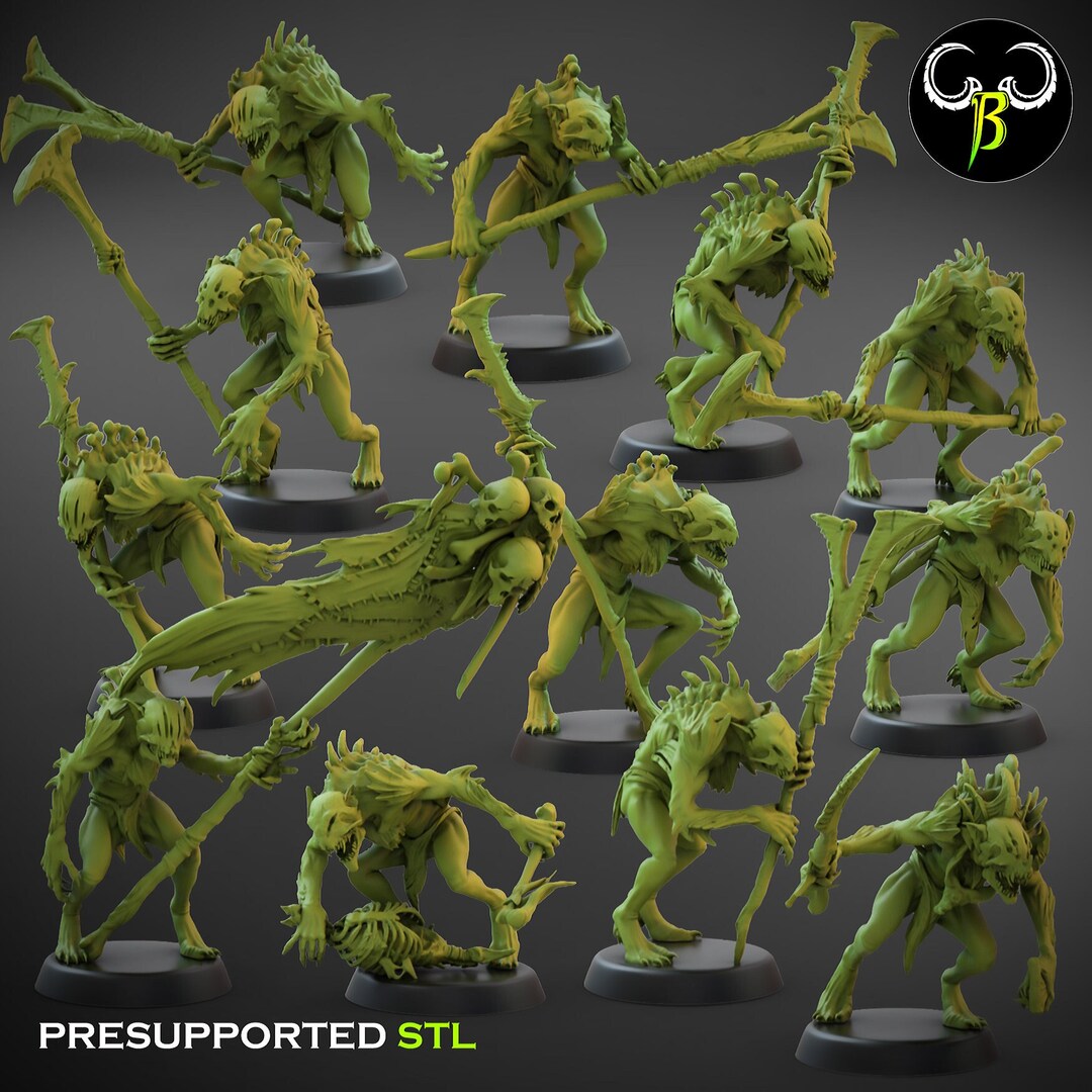 Marrow Guard Squad by Clay Beast Creations | Tabletop RPG Miniature ...