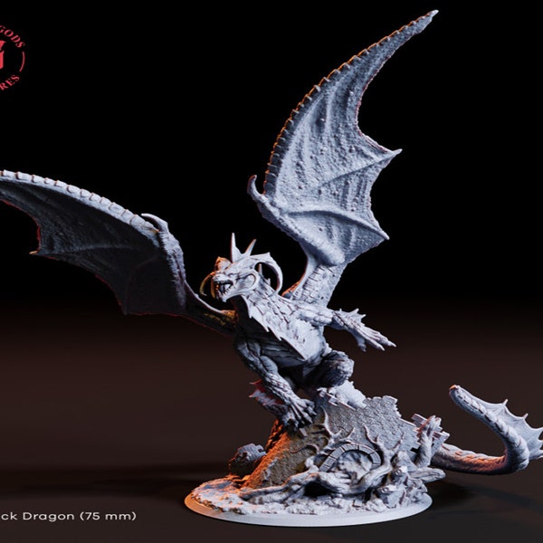 Adult Black Dragon Miniature - Etsy