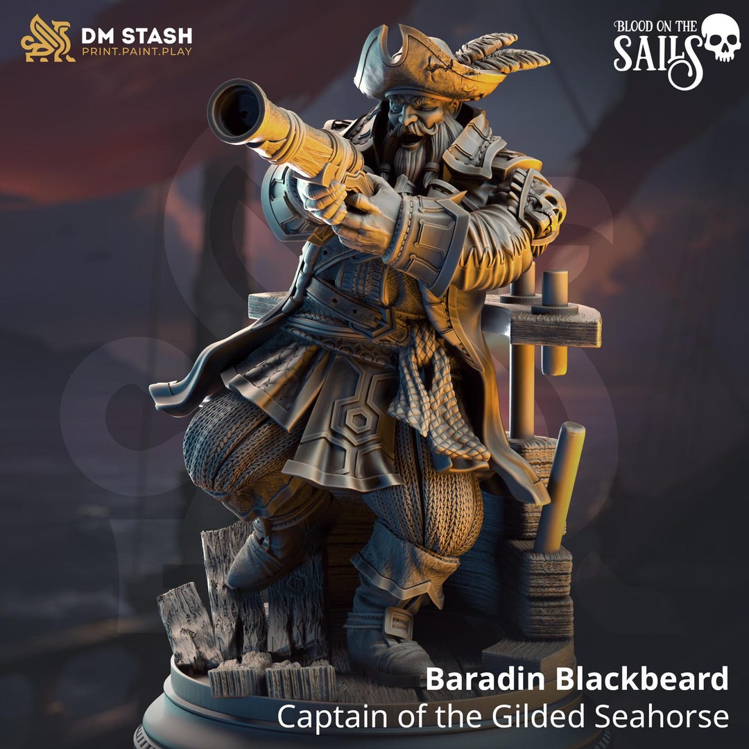 Baradin Blackbeard – Captain of the Gilded Seahorse by DM Stash | D&D ...
