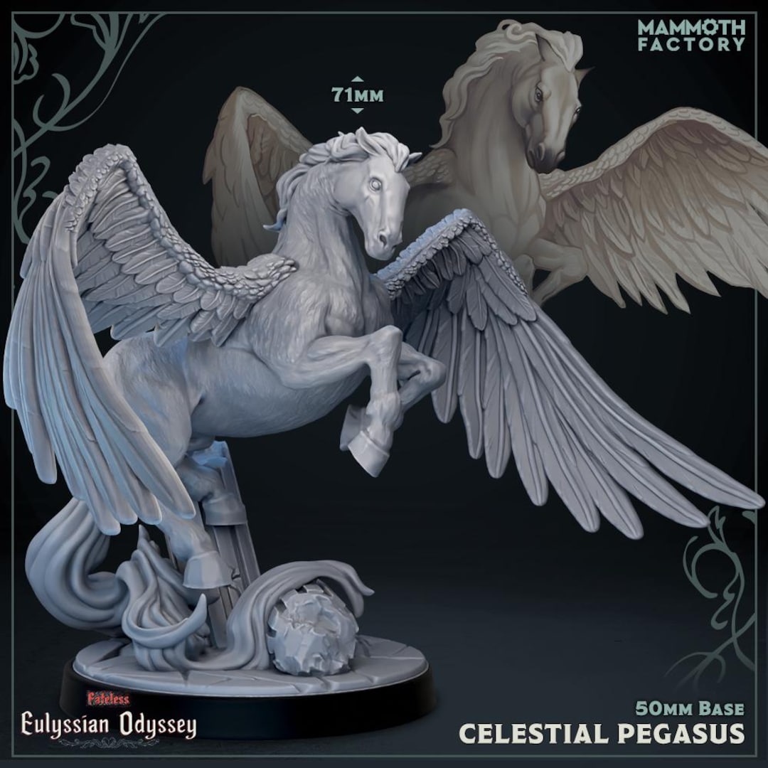 Celestial Pegasus by Mammoth Factory | D&D | Pathfinder - Etsy