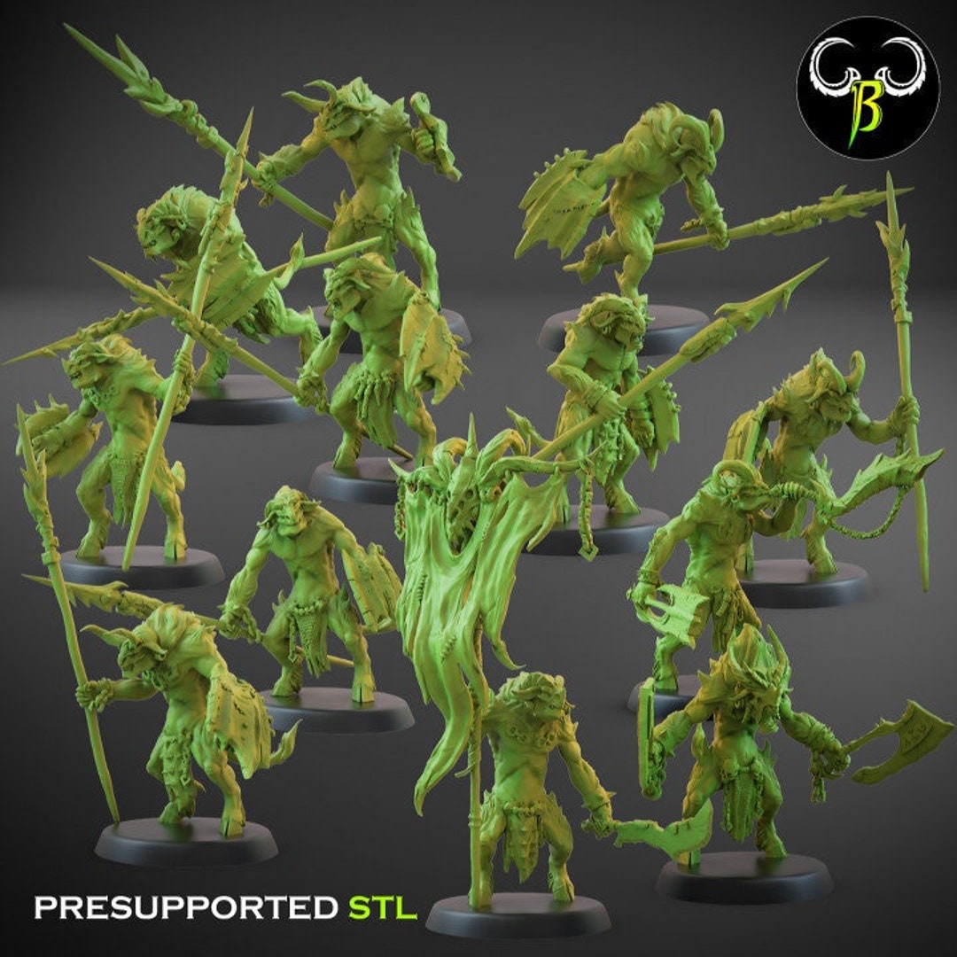 Brutal Raider Lancer Squad by Clay Beast Creations | Tabletop RPG ...