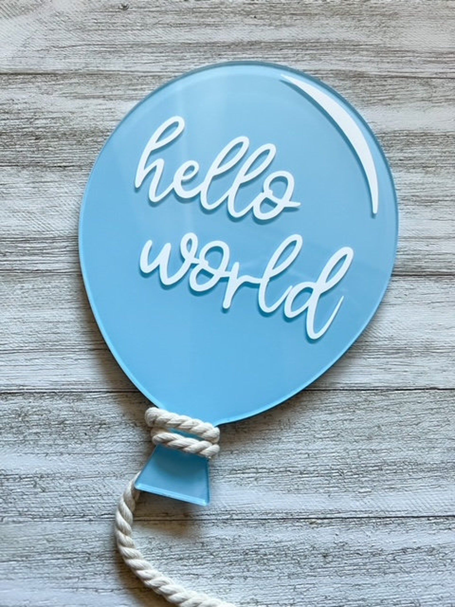 Acrylic Balloon Baby Announcement Sign Balloon Birth - Etsy