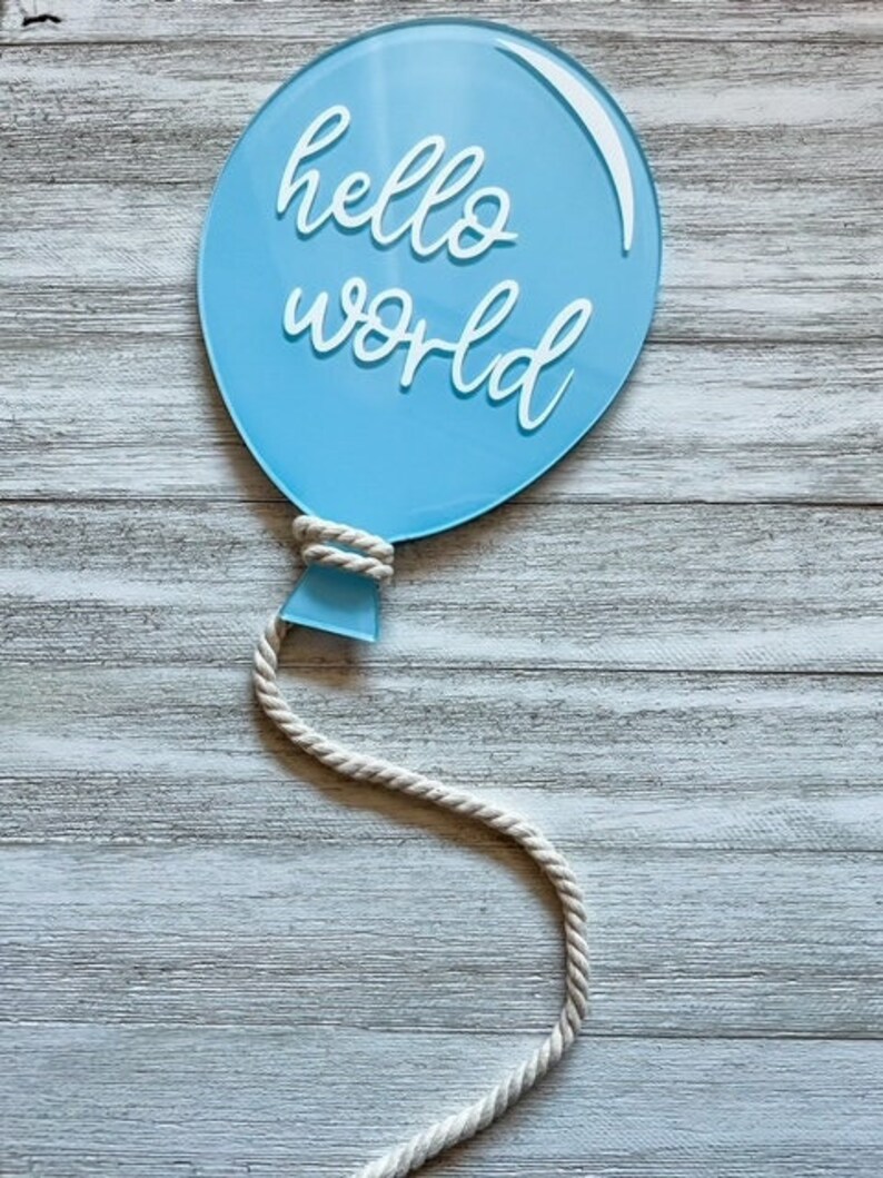 Acrylic Balloon Baby Announcement Sign Balloon Birth - Etsy