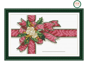 Christmas Bow Cross Stitch Pattern - Etsy
