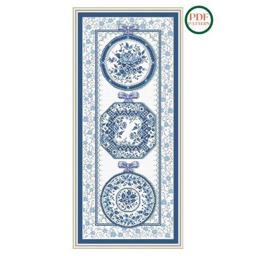 True Blue Cross Stitch Pattern. Instant Download PDF - Etsy