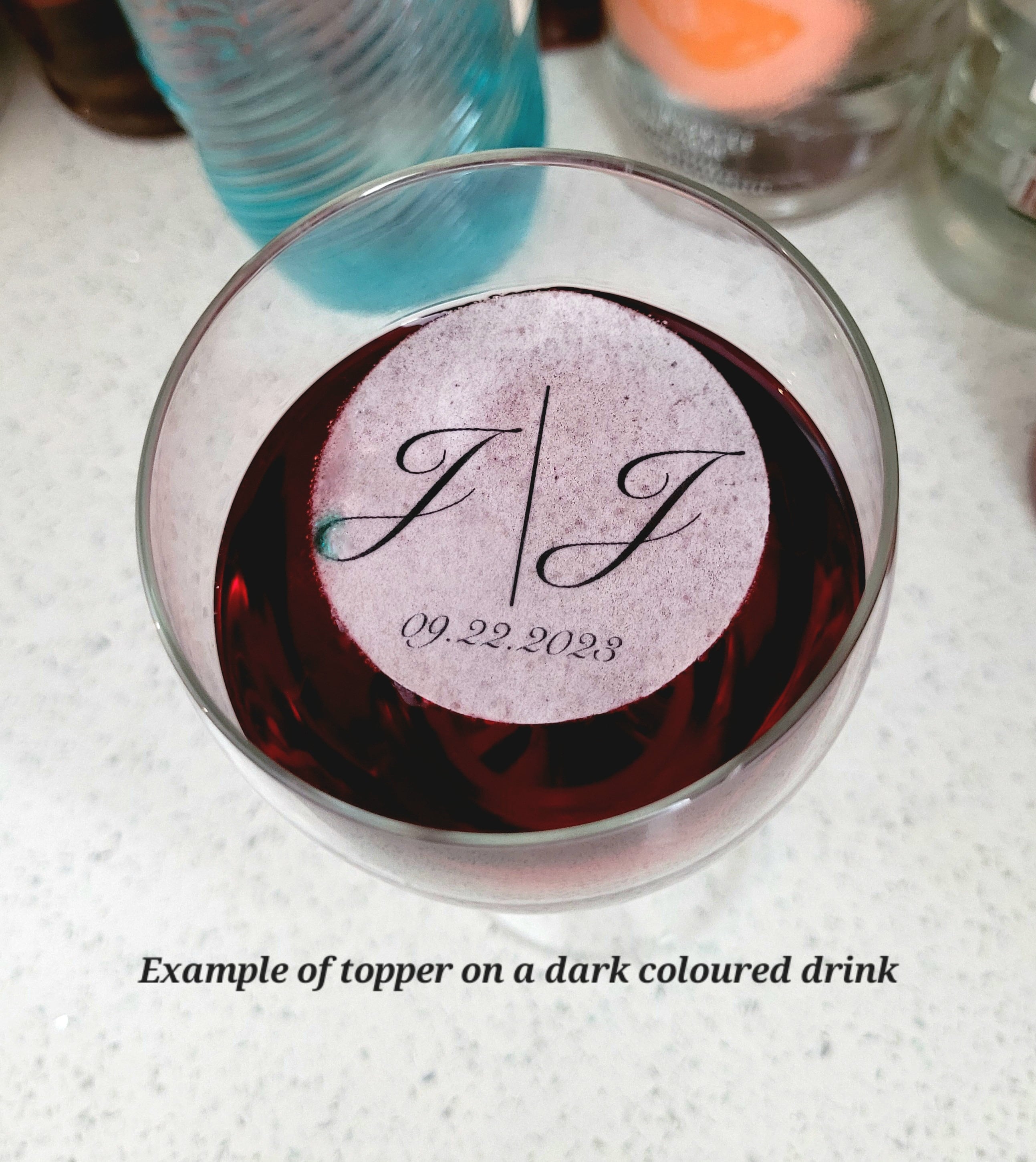 Custom Drink Topper Edible Drink Toppers Cocktail Topper - Etsy