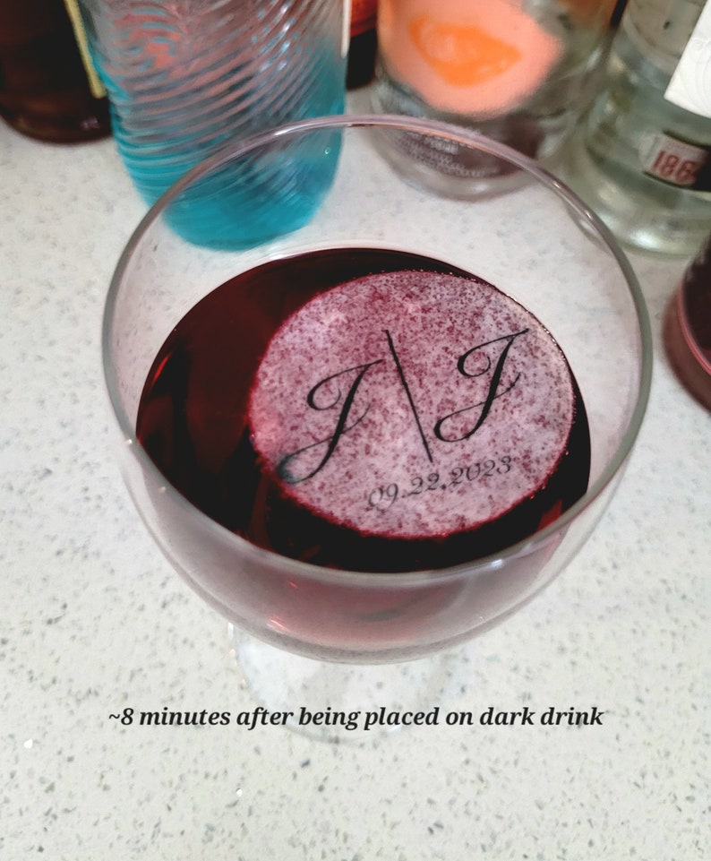 Wedding Drink Toppers Cursive Font Custom Monogram Drink Toppers ...