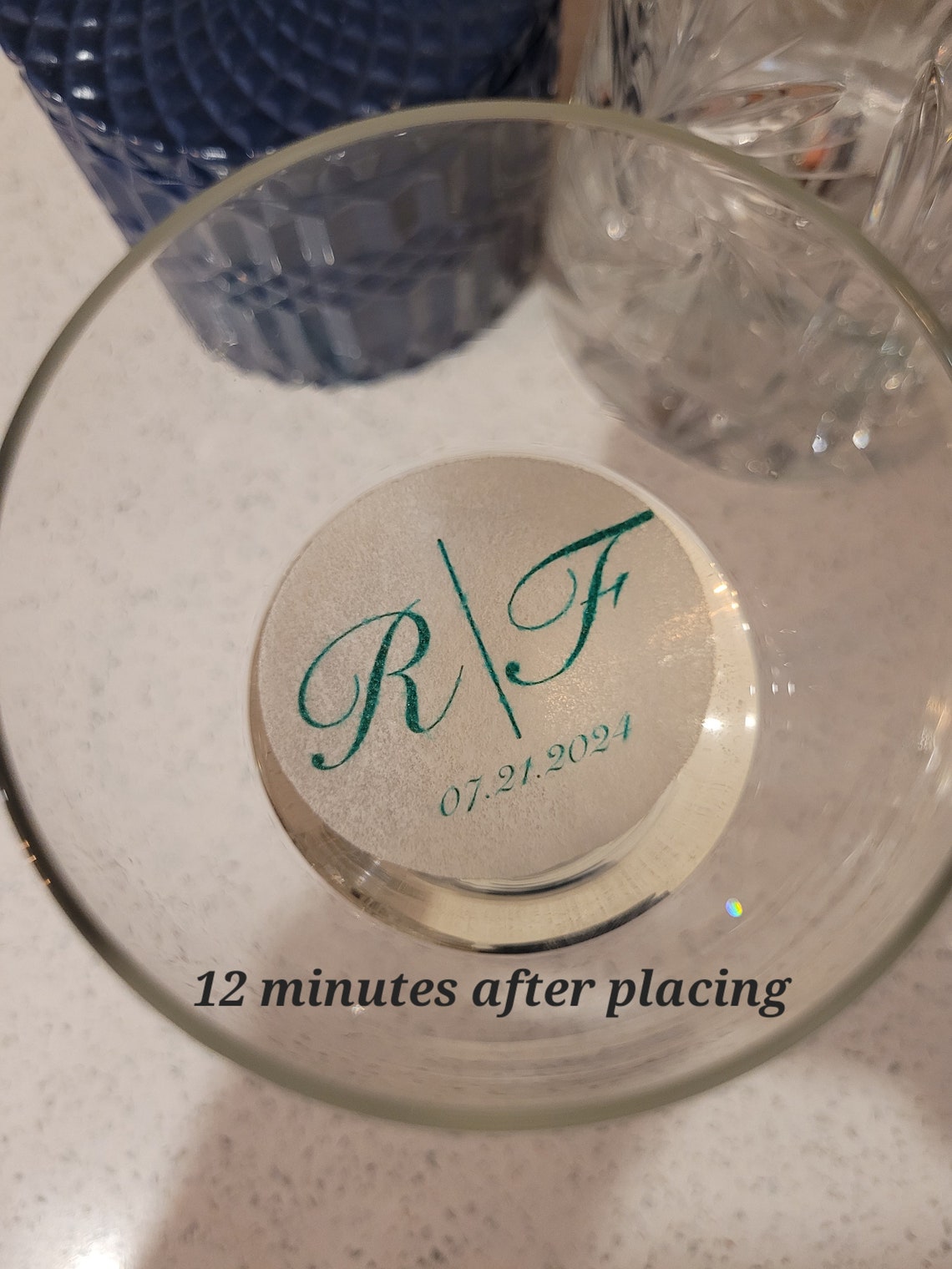 Wedding Drink Toppers Cursive Font Custom Monogram Drink Toppers ...