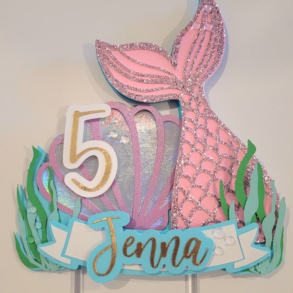 Mermaid Cake Topper - Etsy