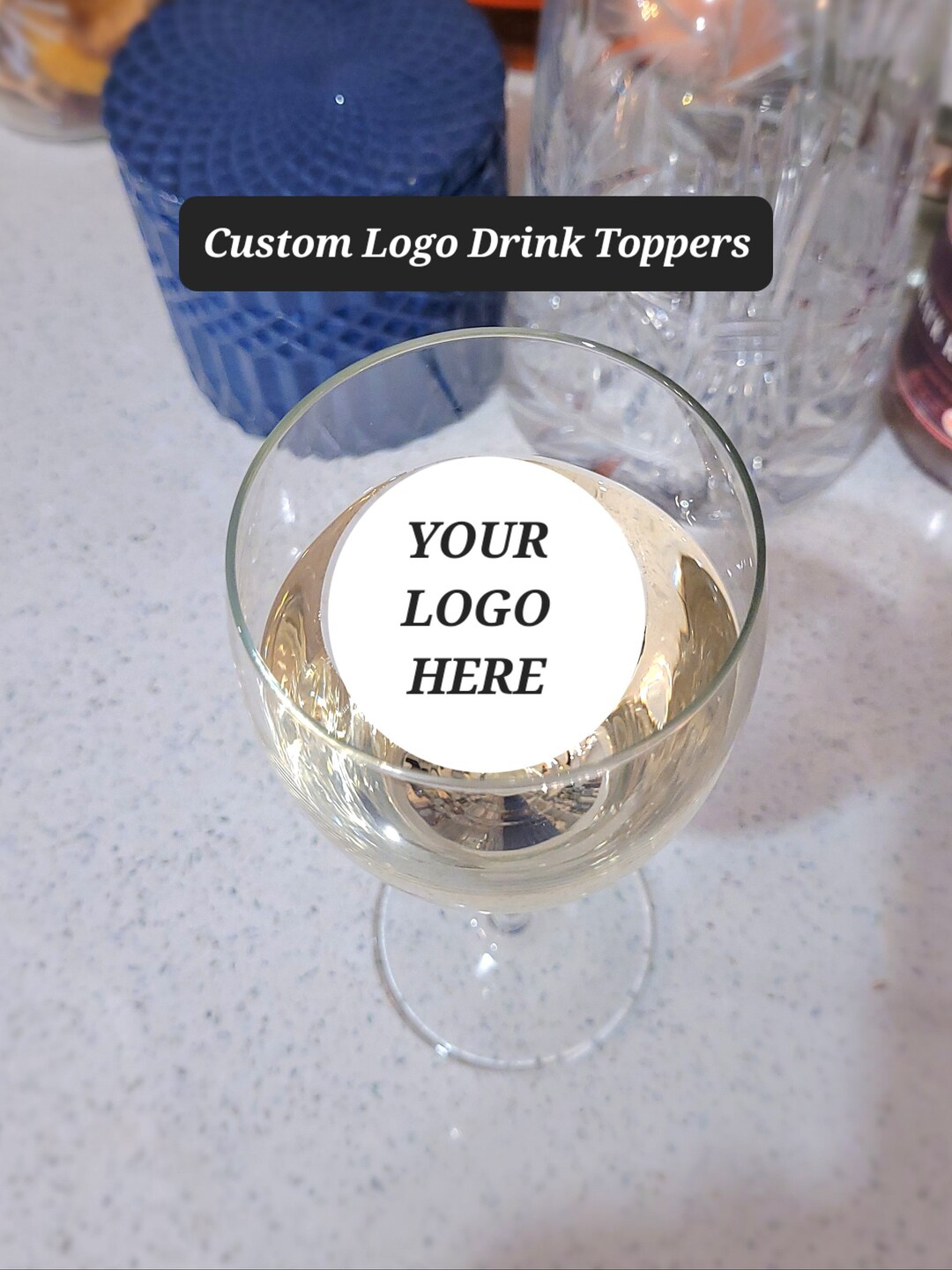 Logo Drink Toppers | Personalized Custom Bar Cocktail Topper ...