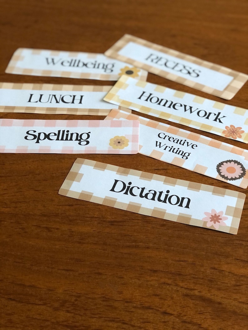 Wildflower Classroom Editable Visual Timetable Daily Schedule - Etsy