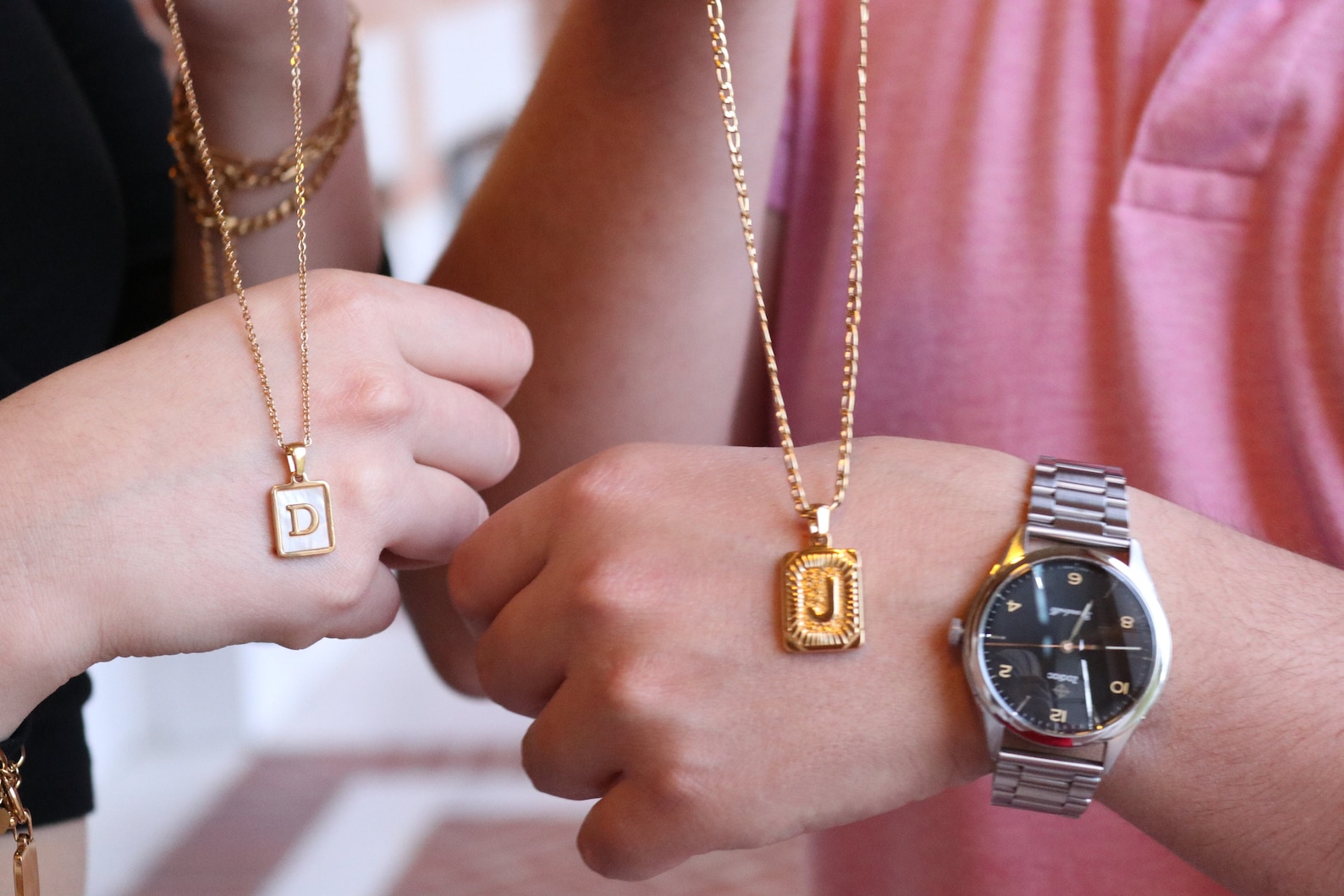 Couple Necklace Set of 2 Multi Initial Necklace Christmas Gifts for ...