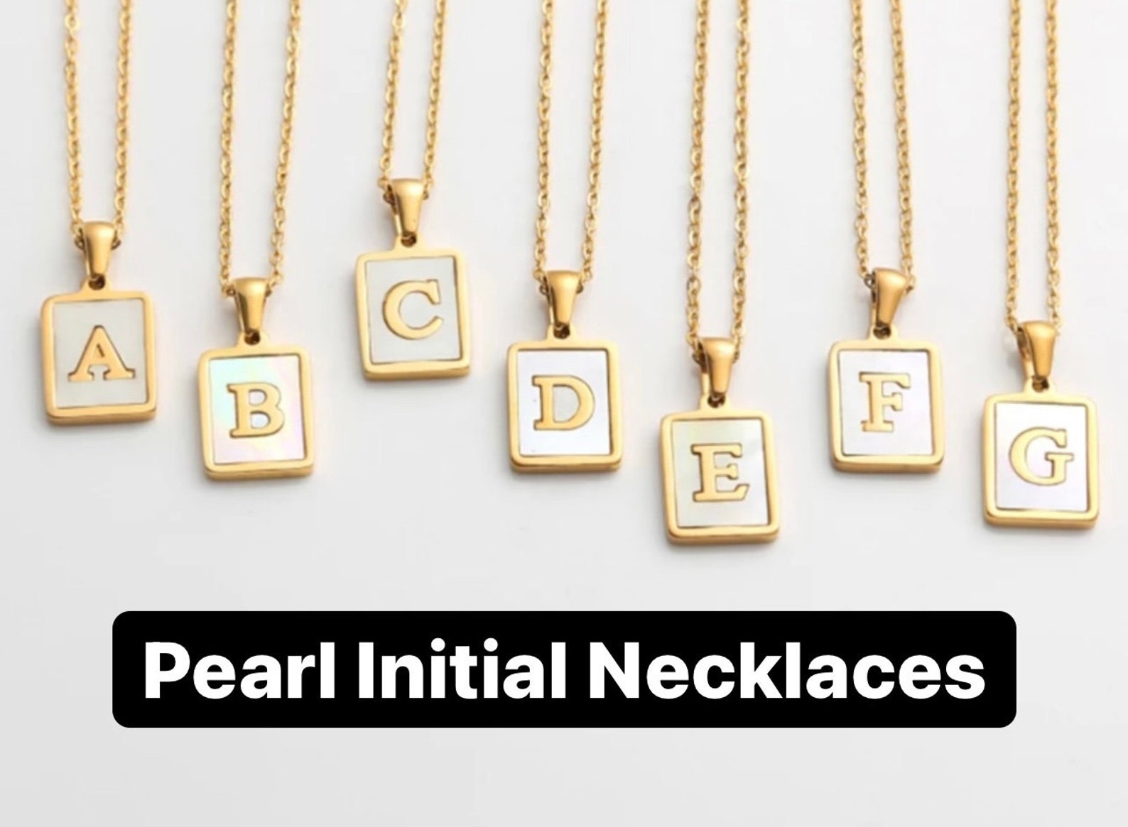 Couple Necklace Set of 2 Multi Initial Necklace Christmas Gifts for Boyfriend Personalized ...