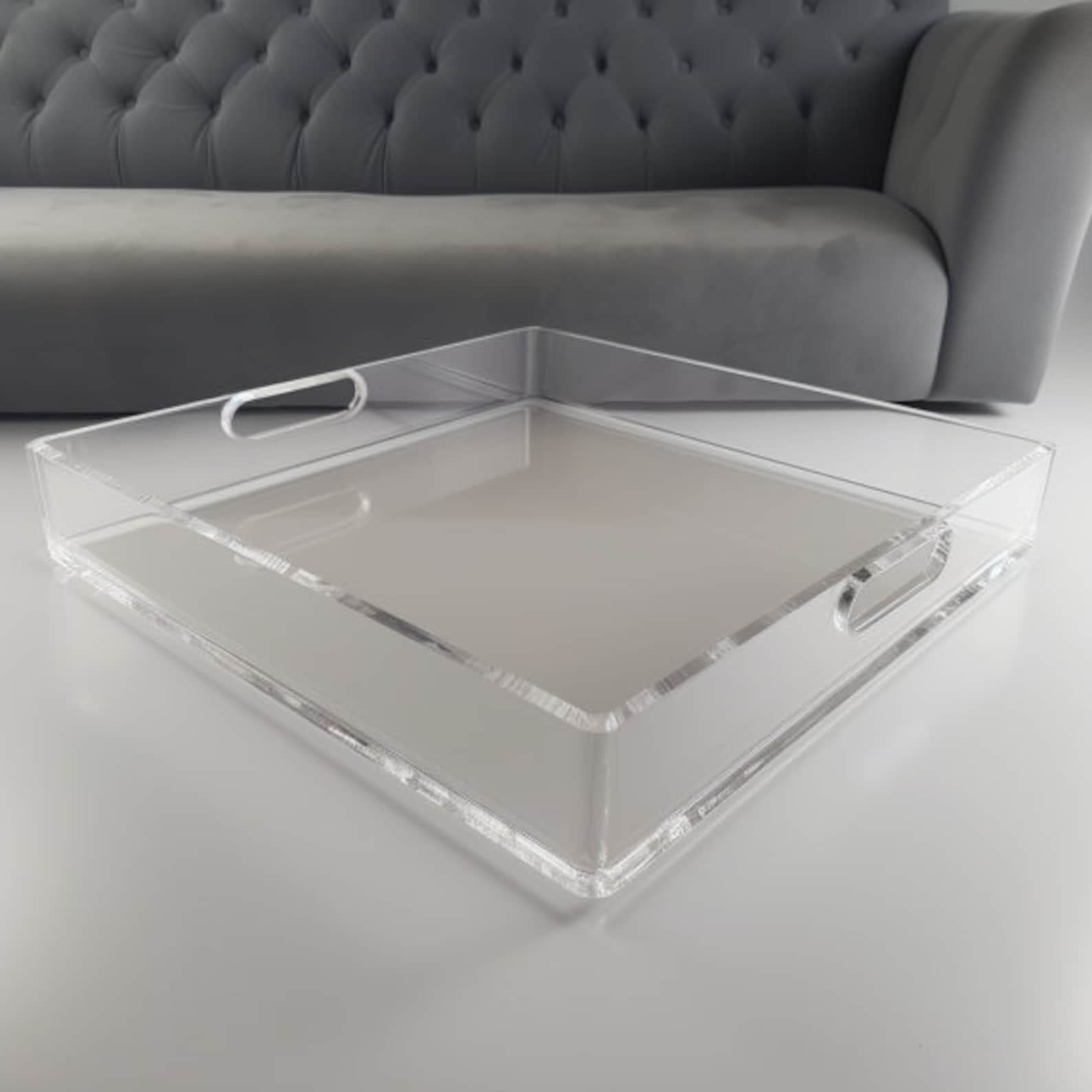 Handcrafted Ottoman Tray Clear Large Acrylic Tray Clear Perspex Acrylic ...