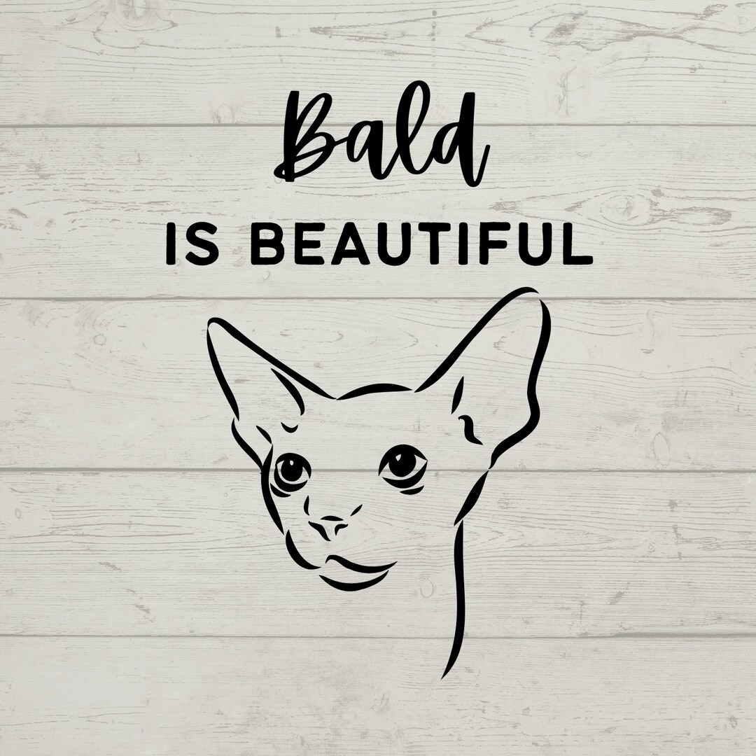 Sphynx Cat SVG: Hairless Silhouette, Pet Lover Gift (digital Files) - Etsy
